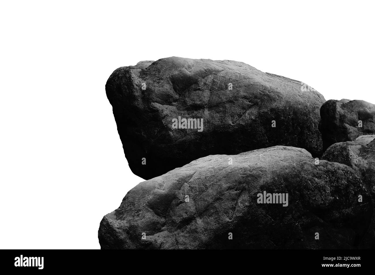rock isolated on white background Stock Photo - Alamy