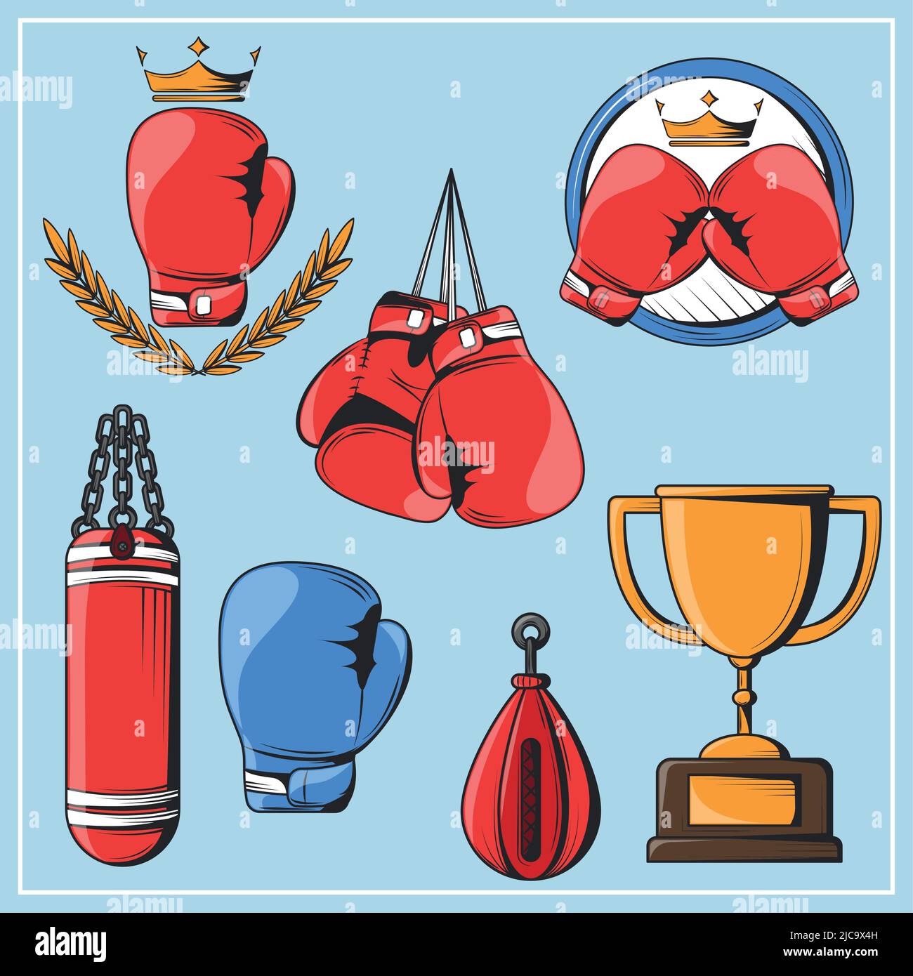 set of boxing sport Stock Vector Image & Art - Alamy