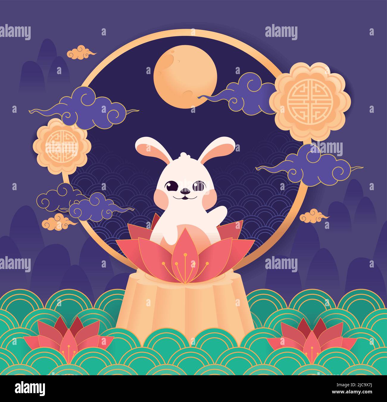 chinese moon festival design Stock Vector Image & Art - Alamy