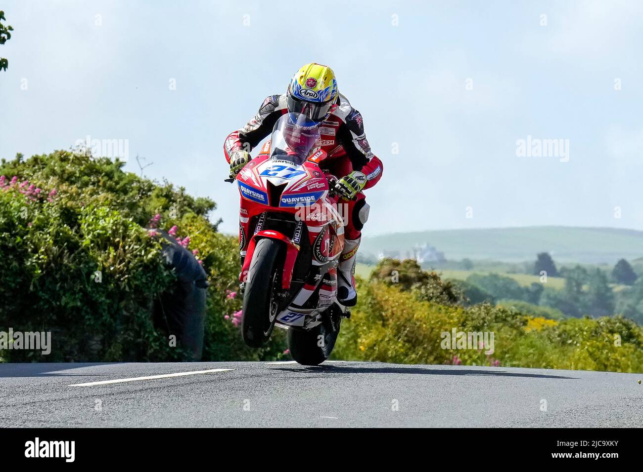 Douglas, Isle Of Man. 10th June, 2022. Nathan Harrison (600 Honda) representing the Quayside ...