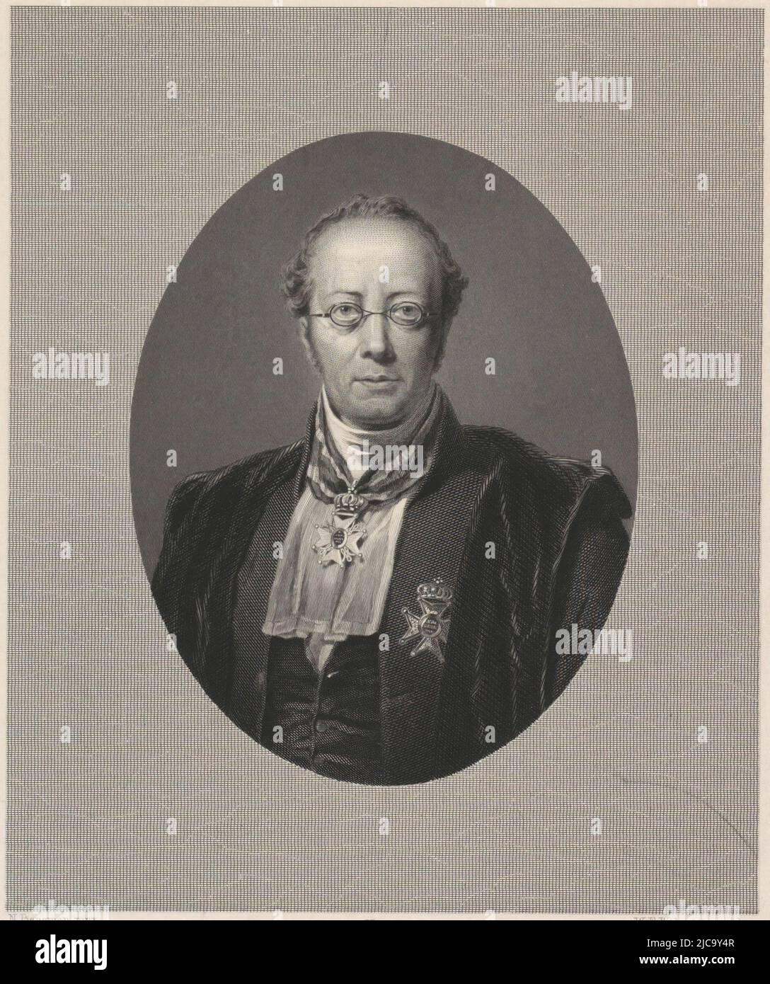 Portrait of Abraham des Amorie van der Hoeven, professor at the Remonstrant Seminary in ...