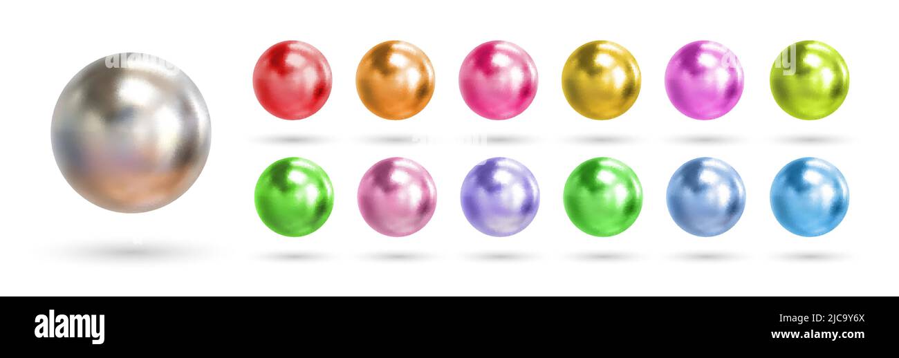 Shiny metal spheres Stock Vector Images - Alamy