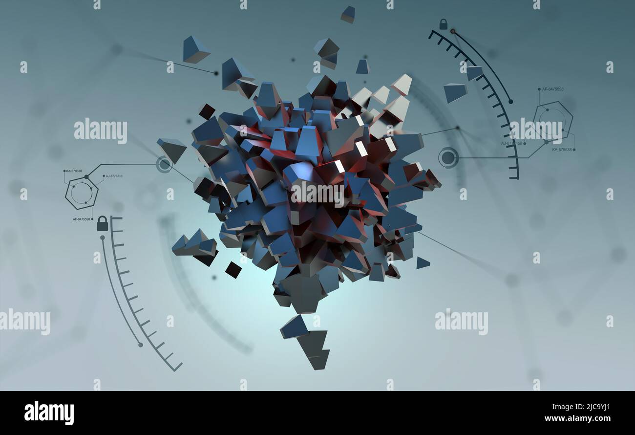 Big data processing. Future processor. Quantum CPU in nanotech computer ...