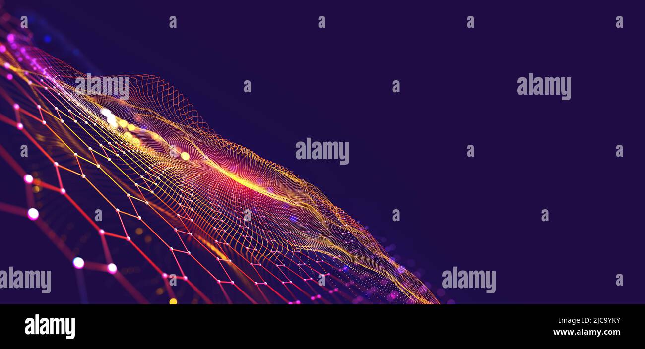 Neural network and cloud technologies. Global database and artificial intelligence. Big data ...