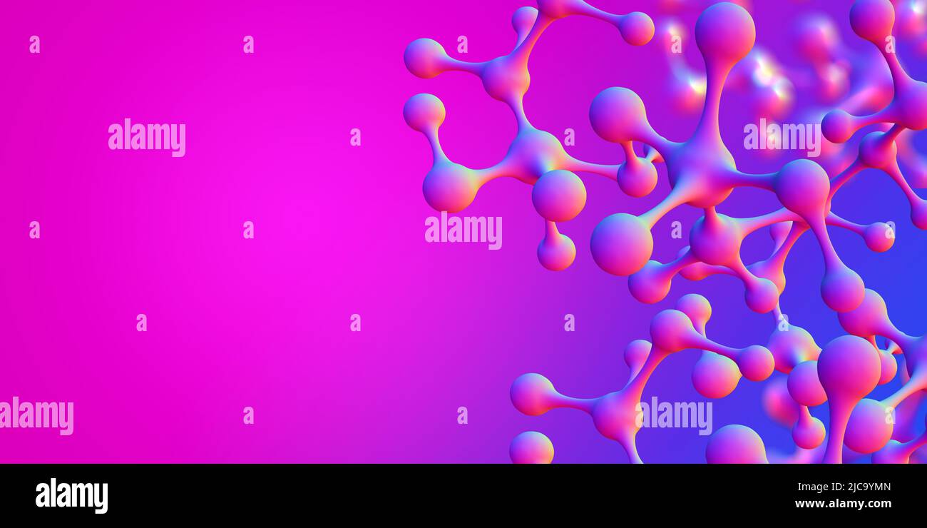 Bright, colorful banner. Neon, purple, ultraviolet, pink and blue ...