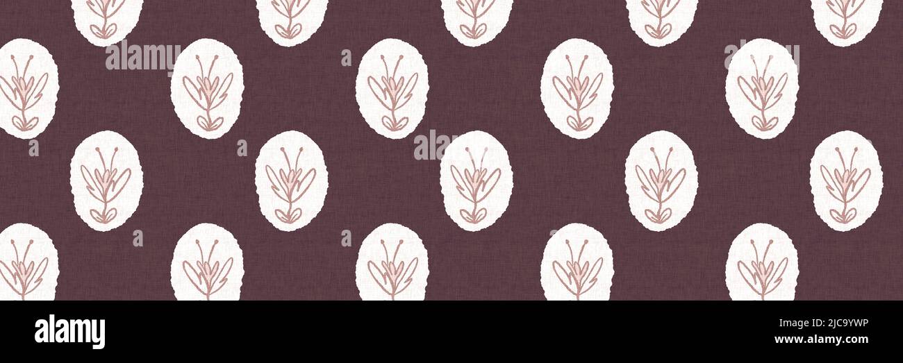 Gender neutral floral flower seamless raster border. Simple whimsical 2 ...