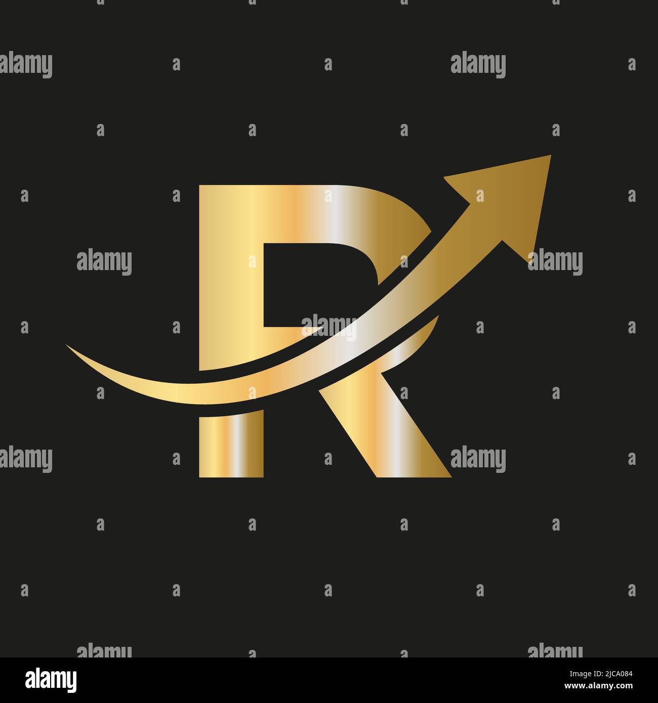 Finance Logo on R Letter Concept. Marketing And Financial Business Logo ...