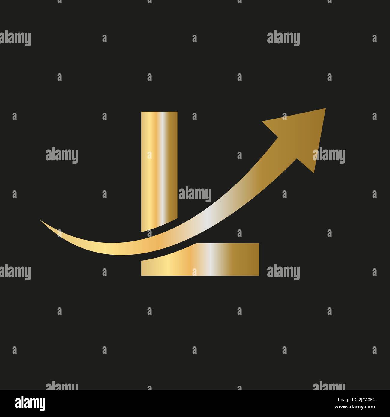 Finance Logo on L Letter Concept. Marketing And Financial Business Logo ...