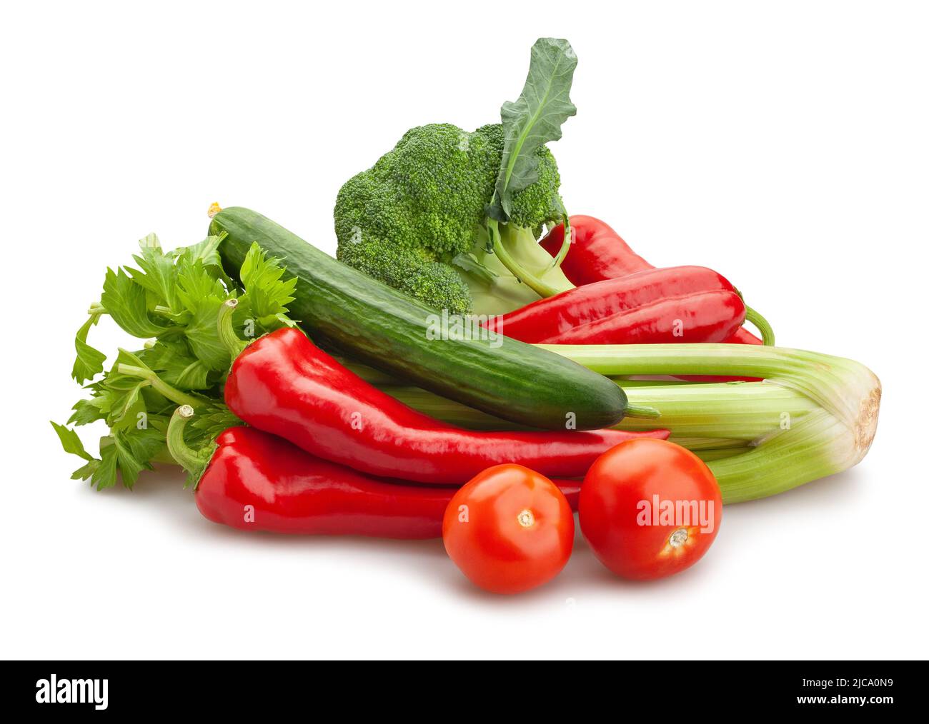 vegetable mix path isolated on white Stock Photo - Alamy