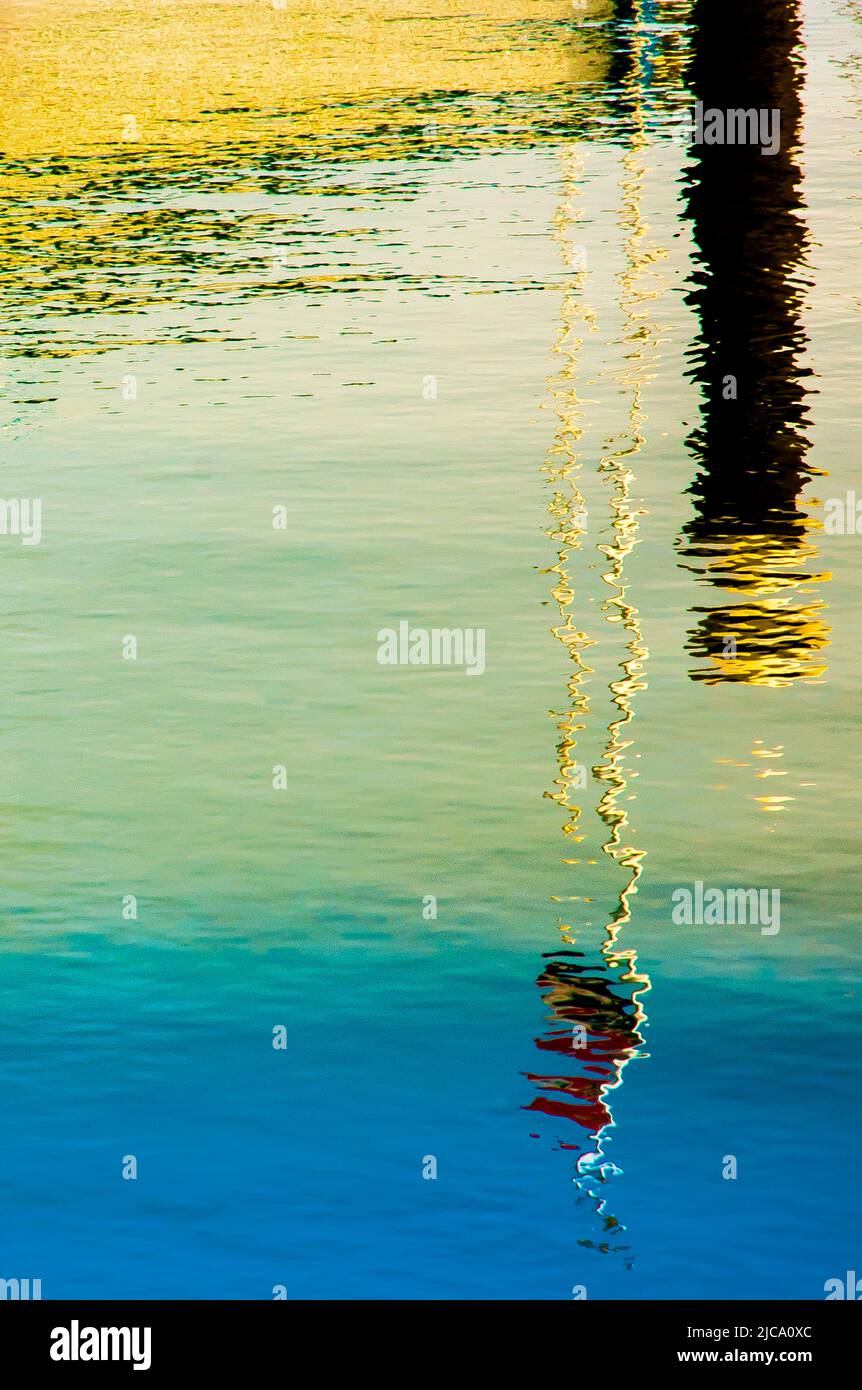 Sailboat Flag Reflection Stock Photo - Alamy