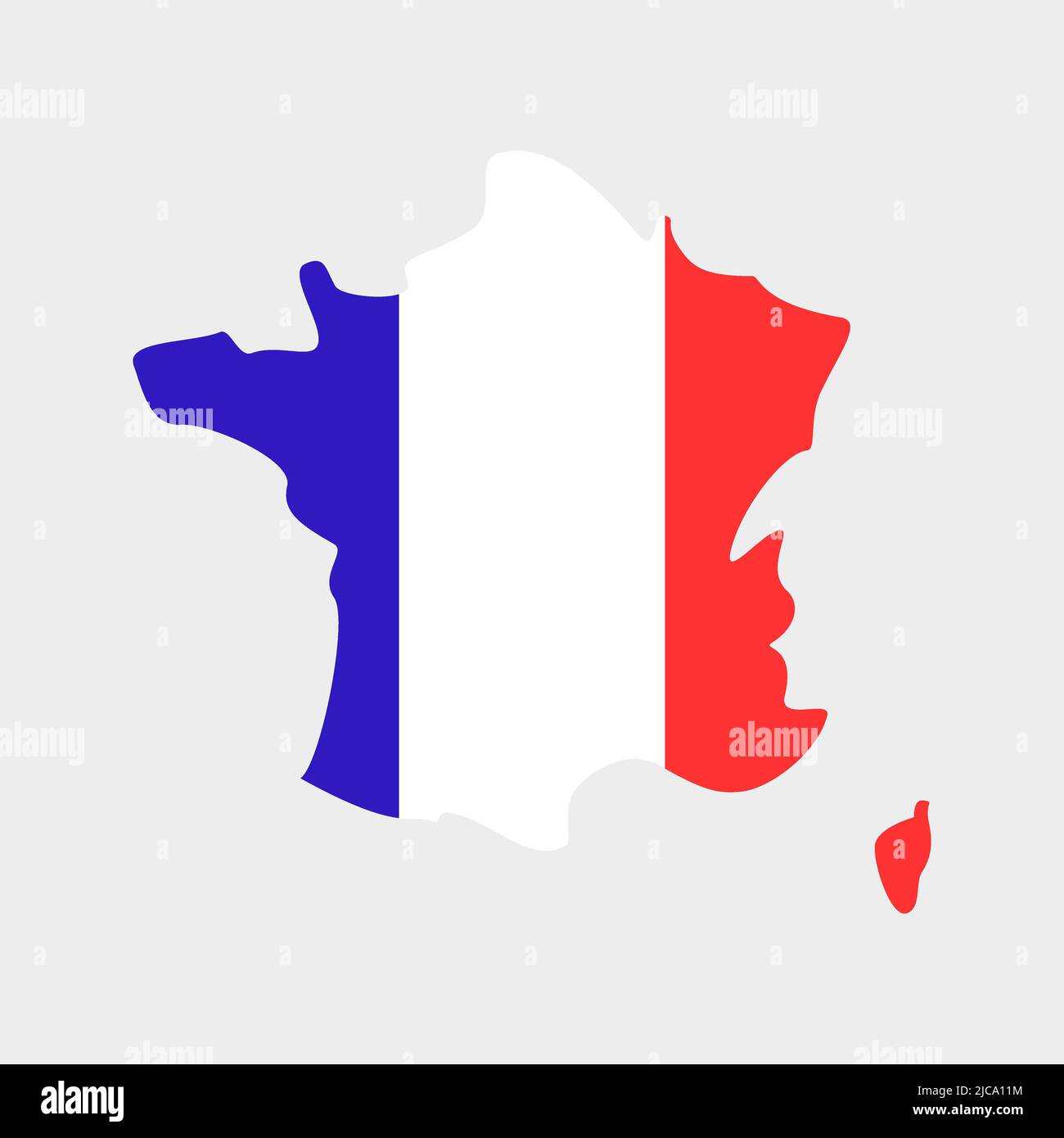 France Country Map Flag Stock Vector Image & Art - Alamy
