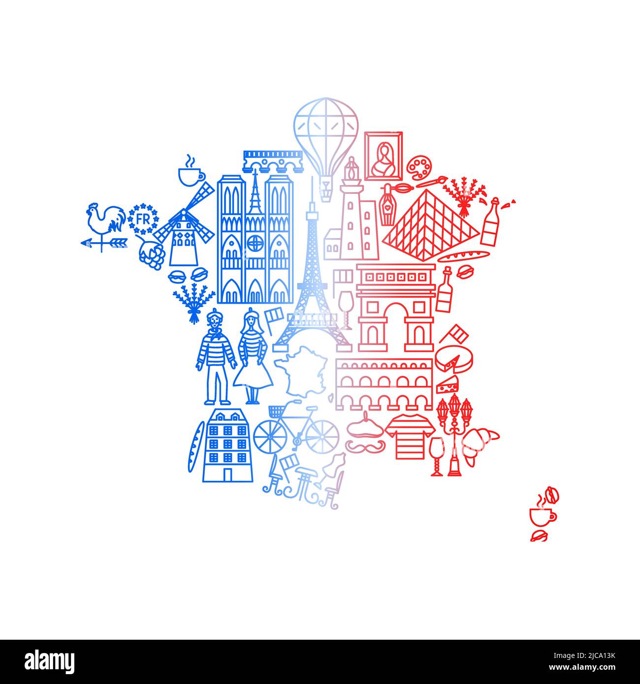 French country architecture Stock Vector Images - Alamy