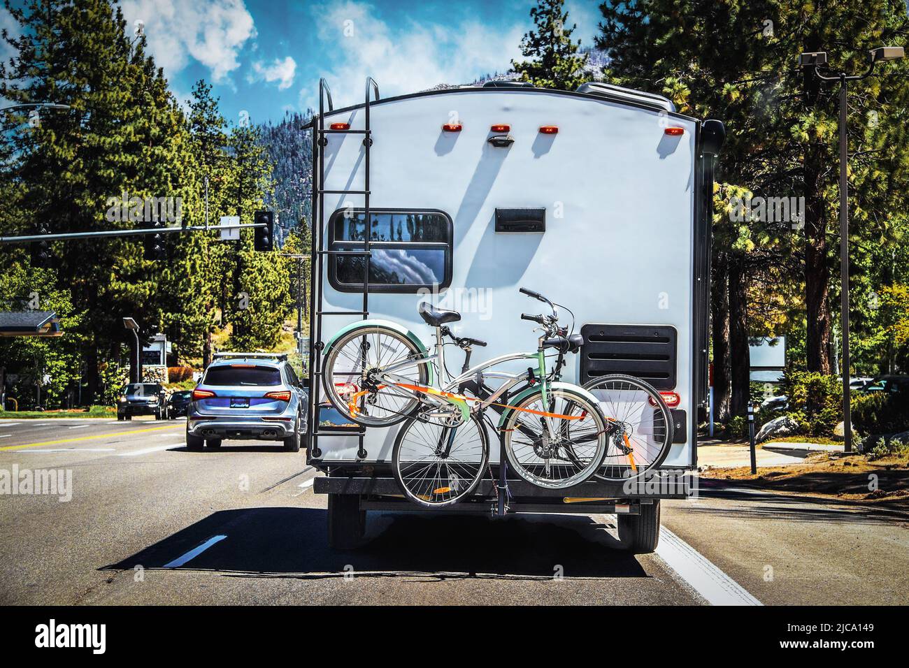 Camper van bike rack hi-res stock photography and images - Alamy