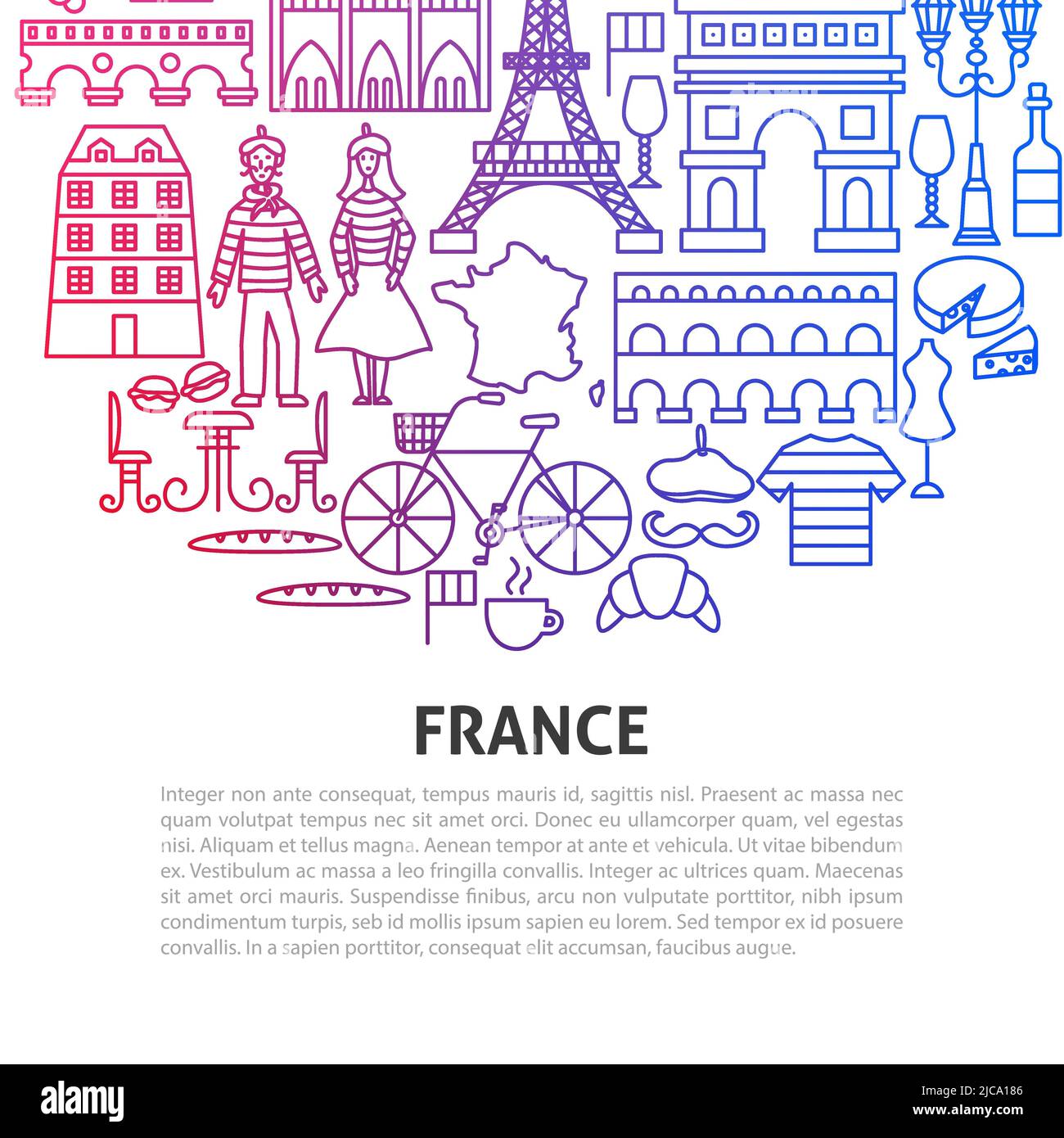 France Line Concept Stock Vector Image & Art - Alamy
