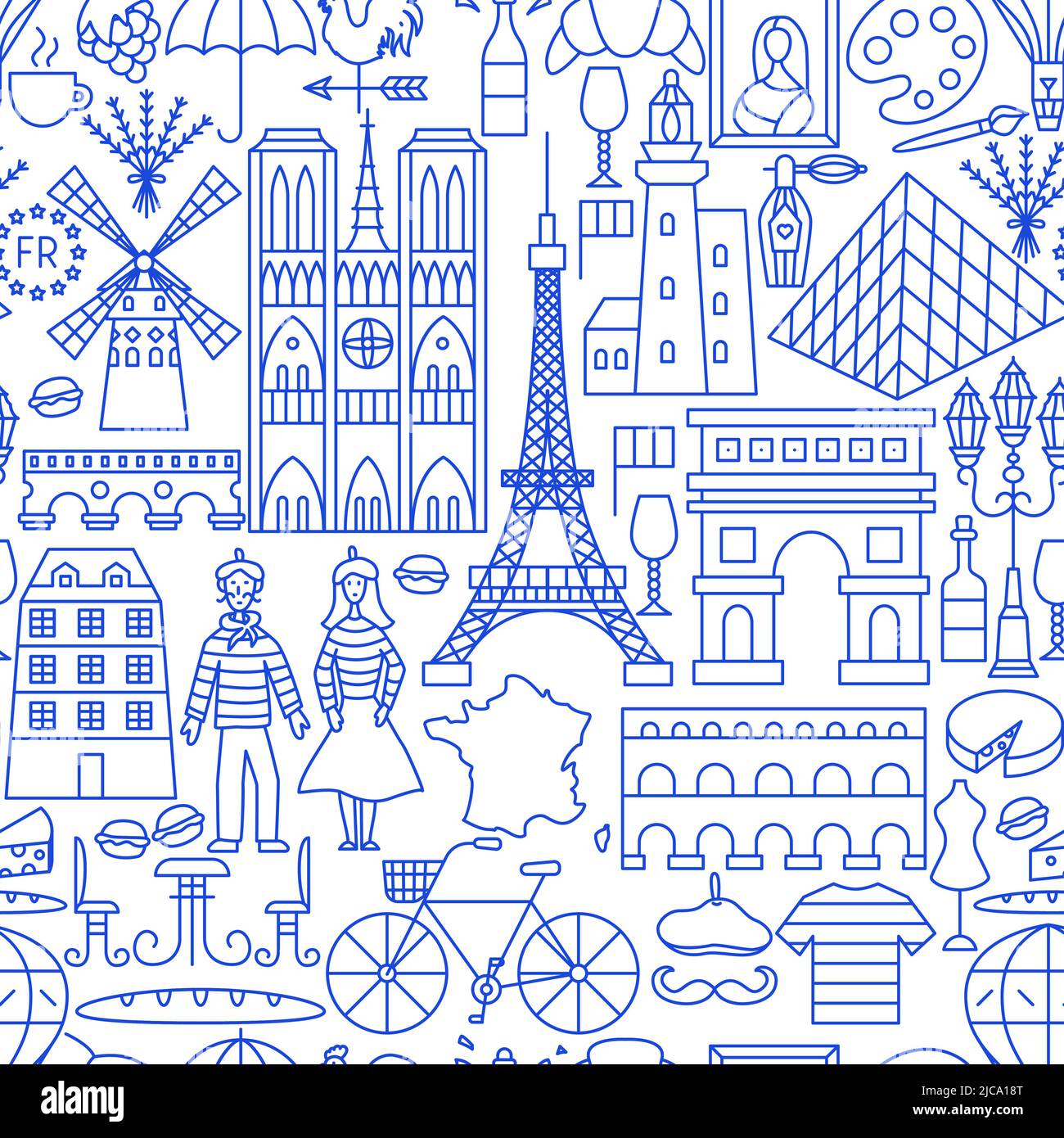 France Line Seamless Pattern Stock Vector Image & Art - Alamy