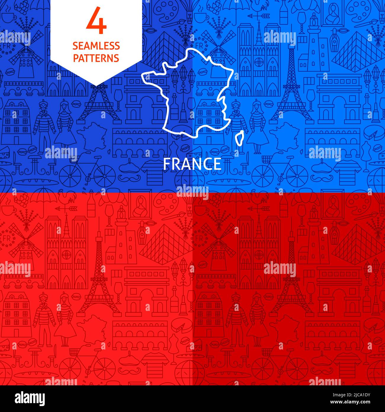 Line France Patterns Stock Vector Image & Art - Alamy