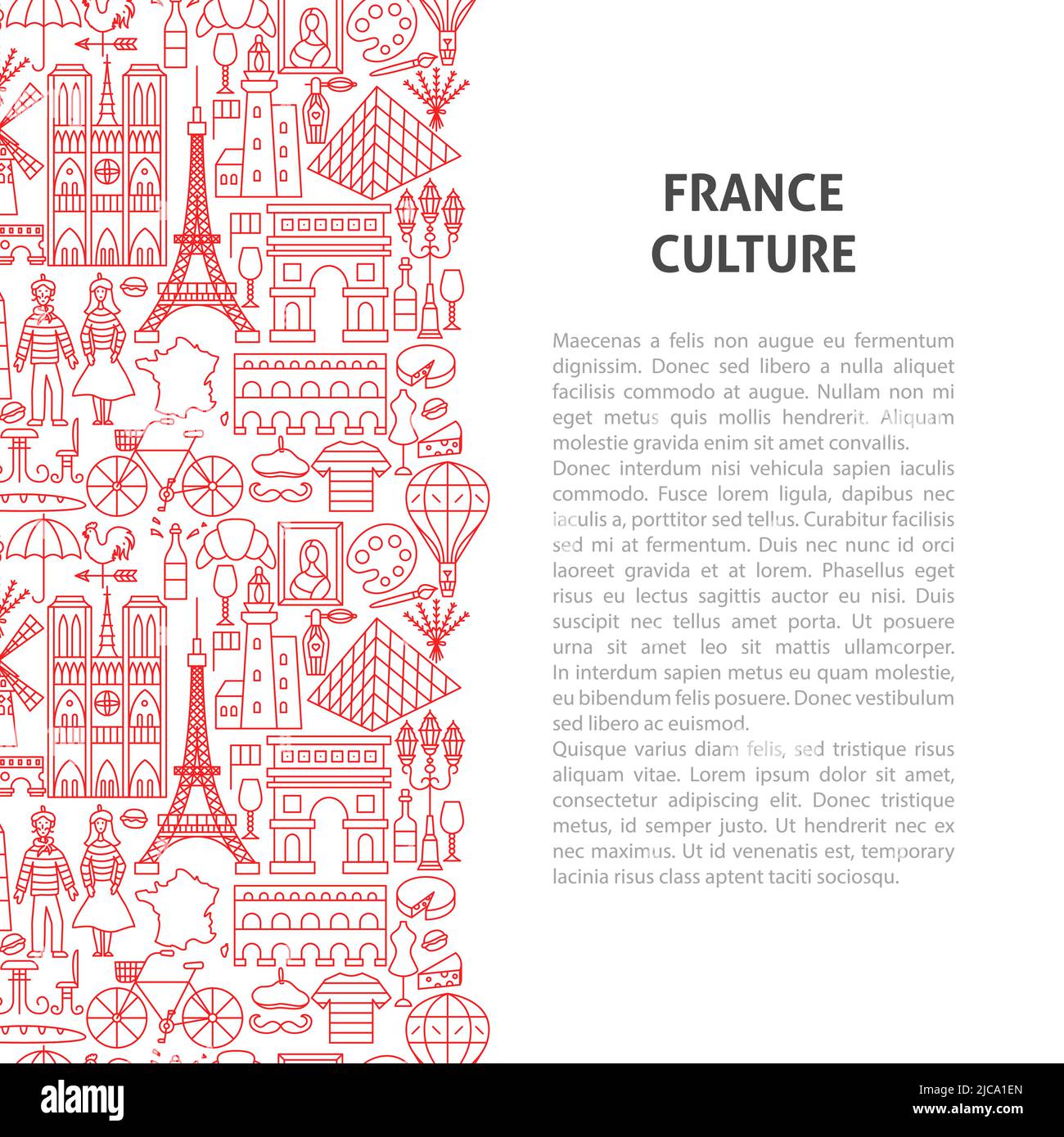 France Line Pattern Concept Stock Vector Image & Art - Alamy