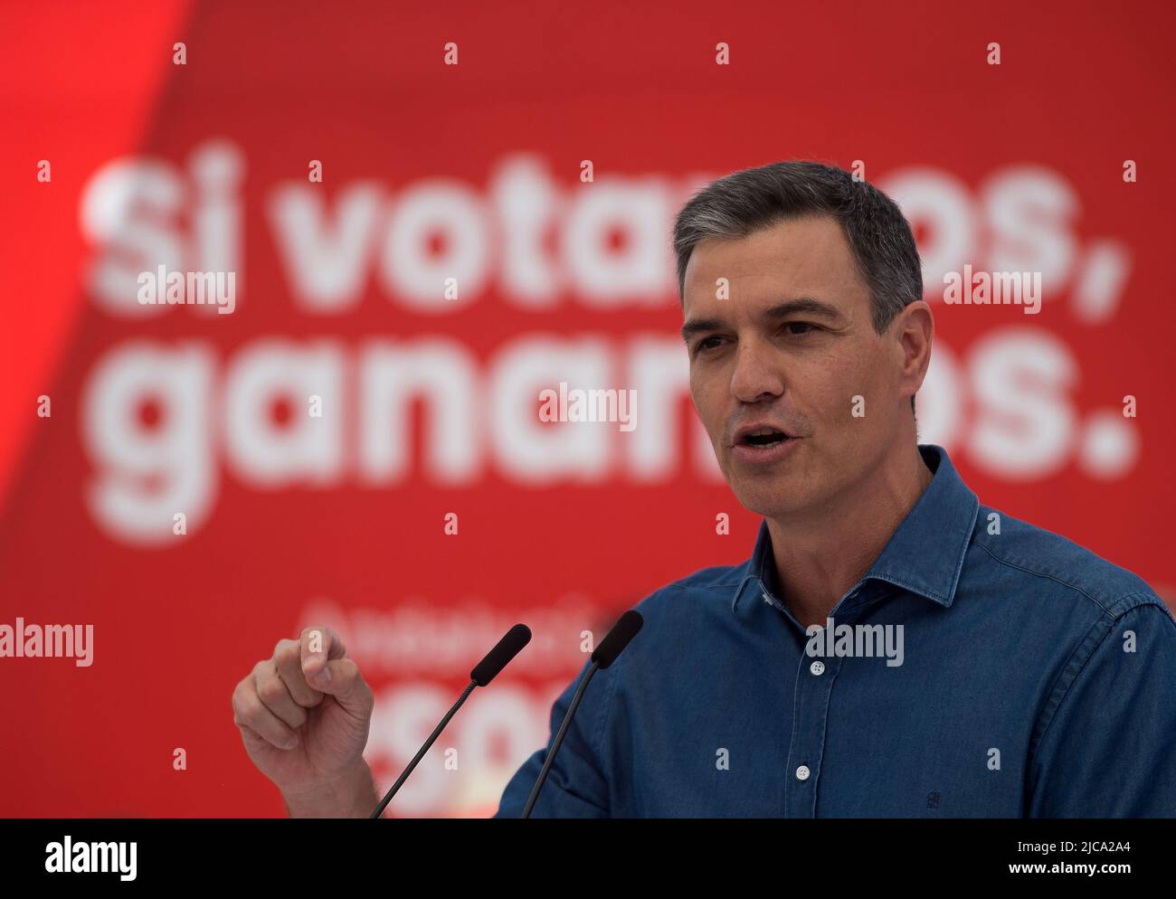 Malaga, Spain. 11th June, 2022. Spanish Prime Minister, Pedro Sanchez ...