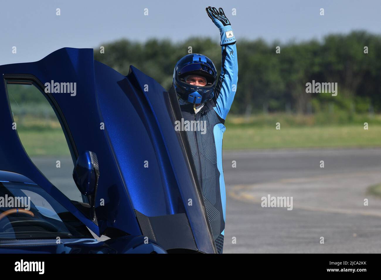Peter Podlunsek, an experienced Red Bull acrobatic pilot, flew over ...