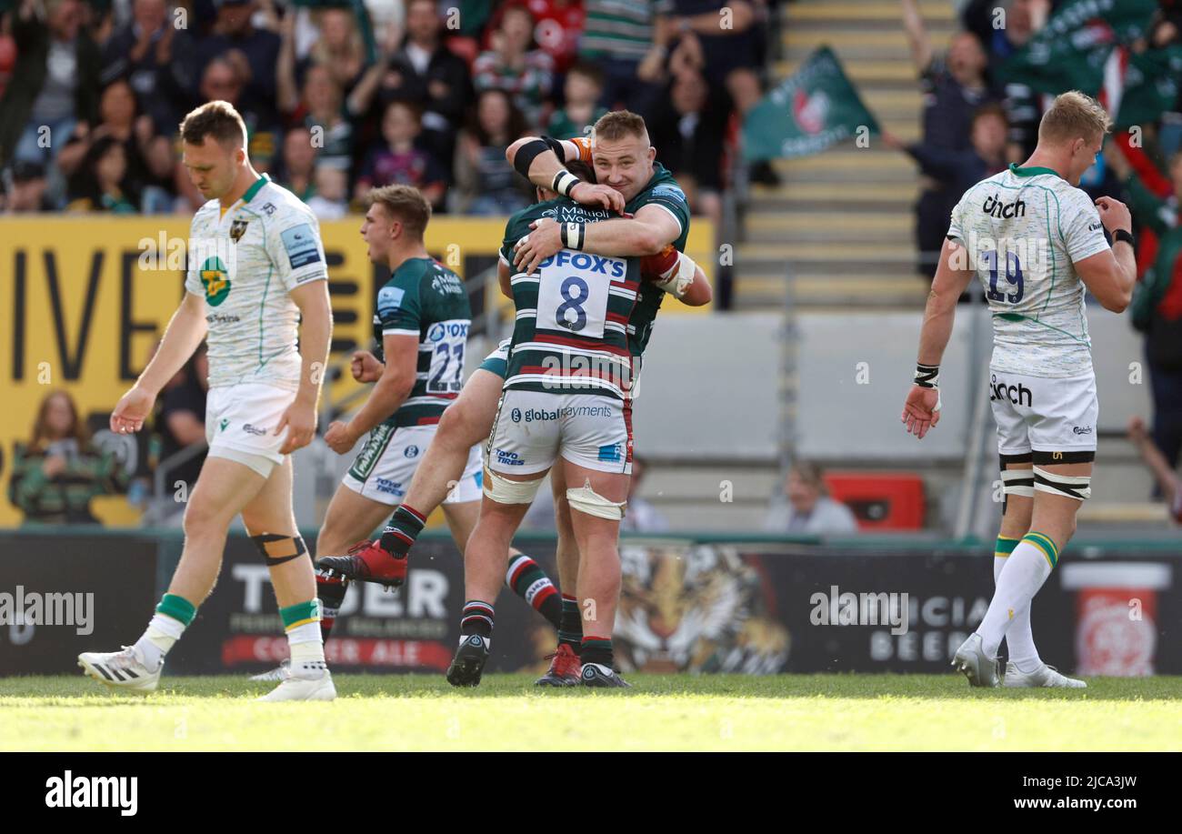 Leicester rugby 2022 celebrate hi-res stock photography and images - Alamy