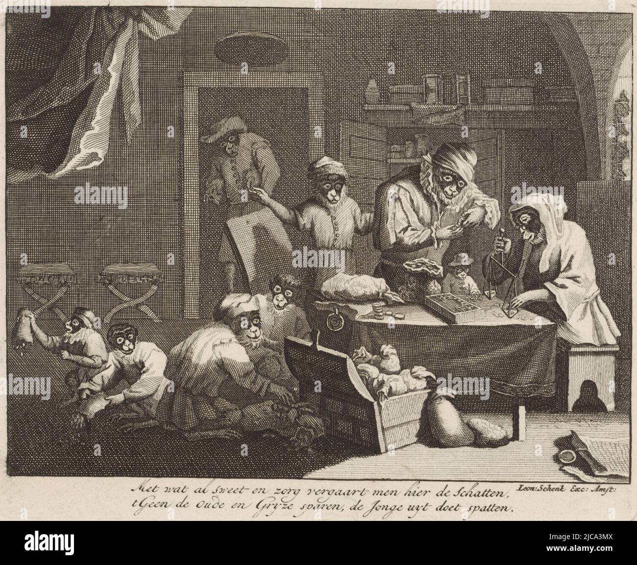 Banking monkeys weigh hi-res stock photography and images - Alamy