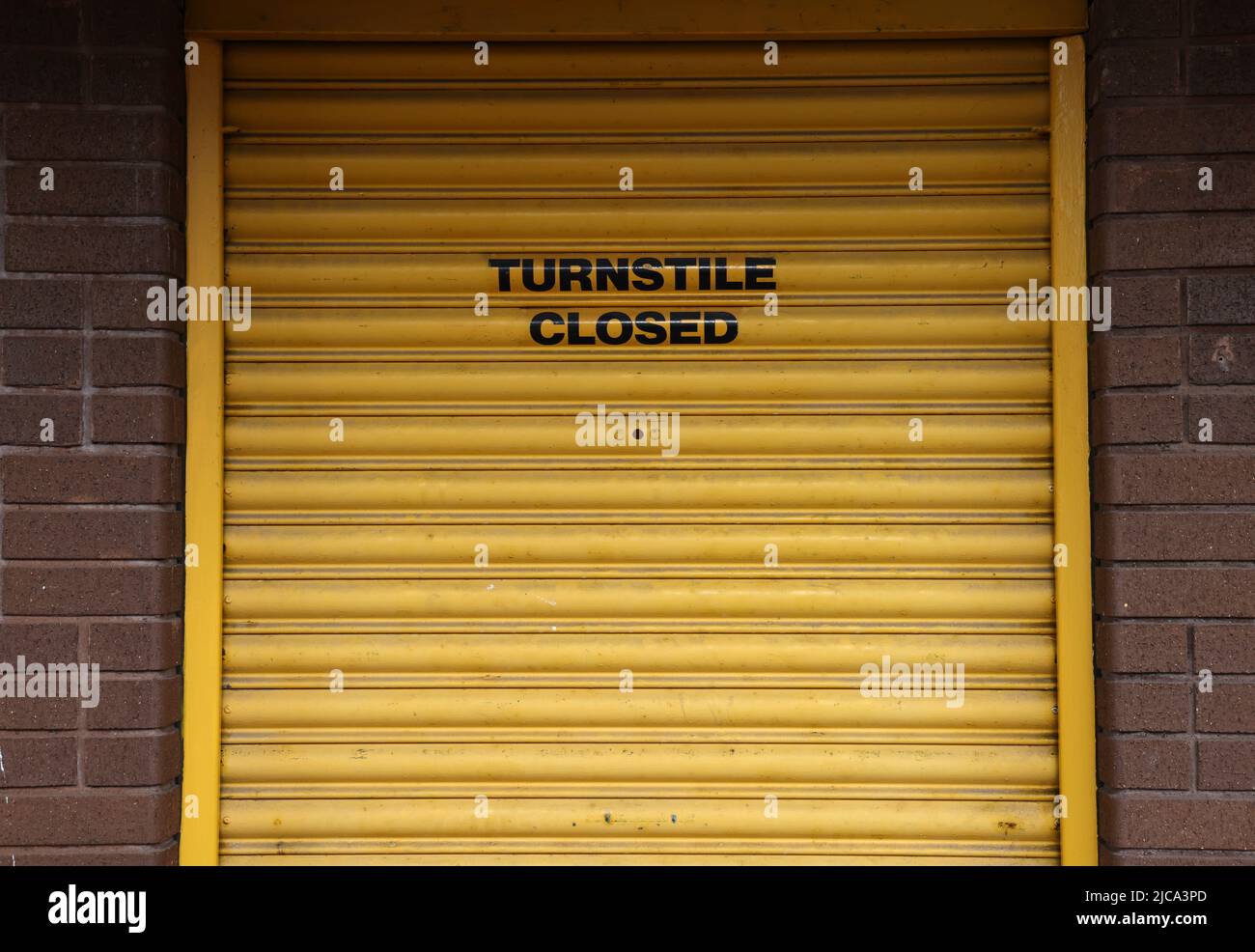 Wolverhampton, England, 11th June 2022. A closed turnstile before the ...