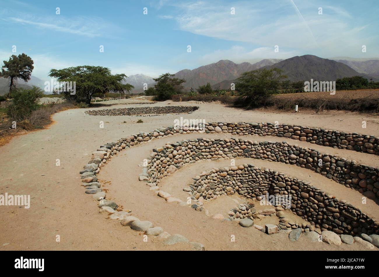 Cantalloc aqueduct in the city of Nazca or Nazca, aqueducts or wells in ...