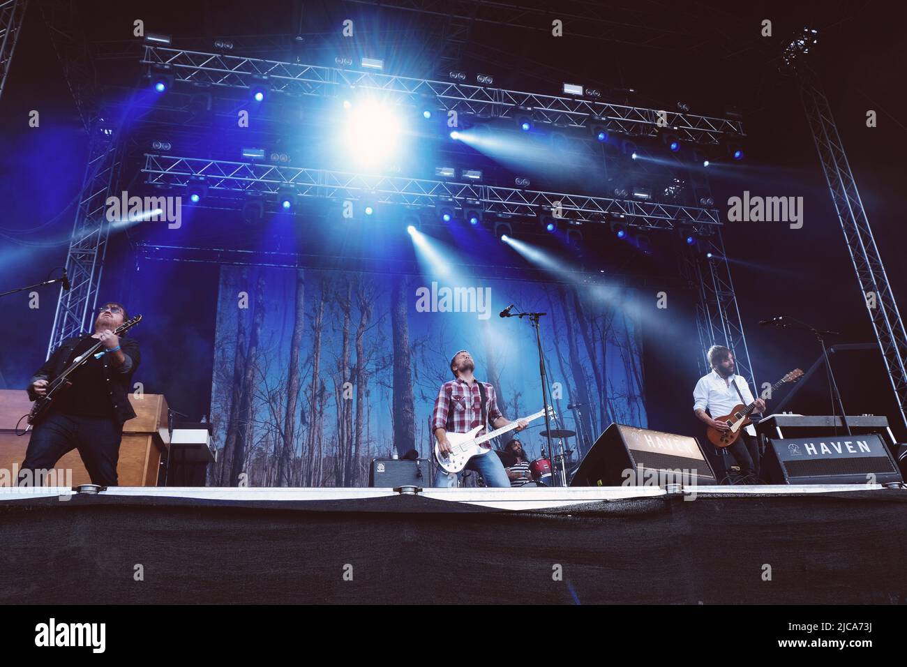 Benjamin Ben Bridwell of Band of Horses performs at Haven Festival with ...