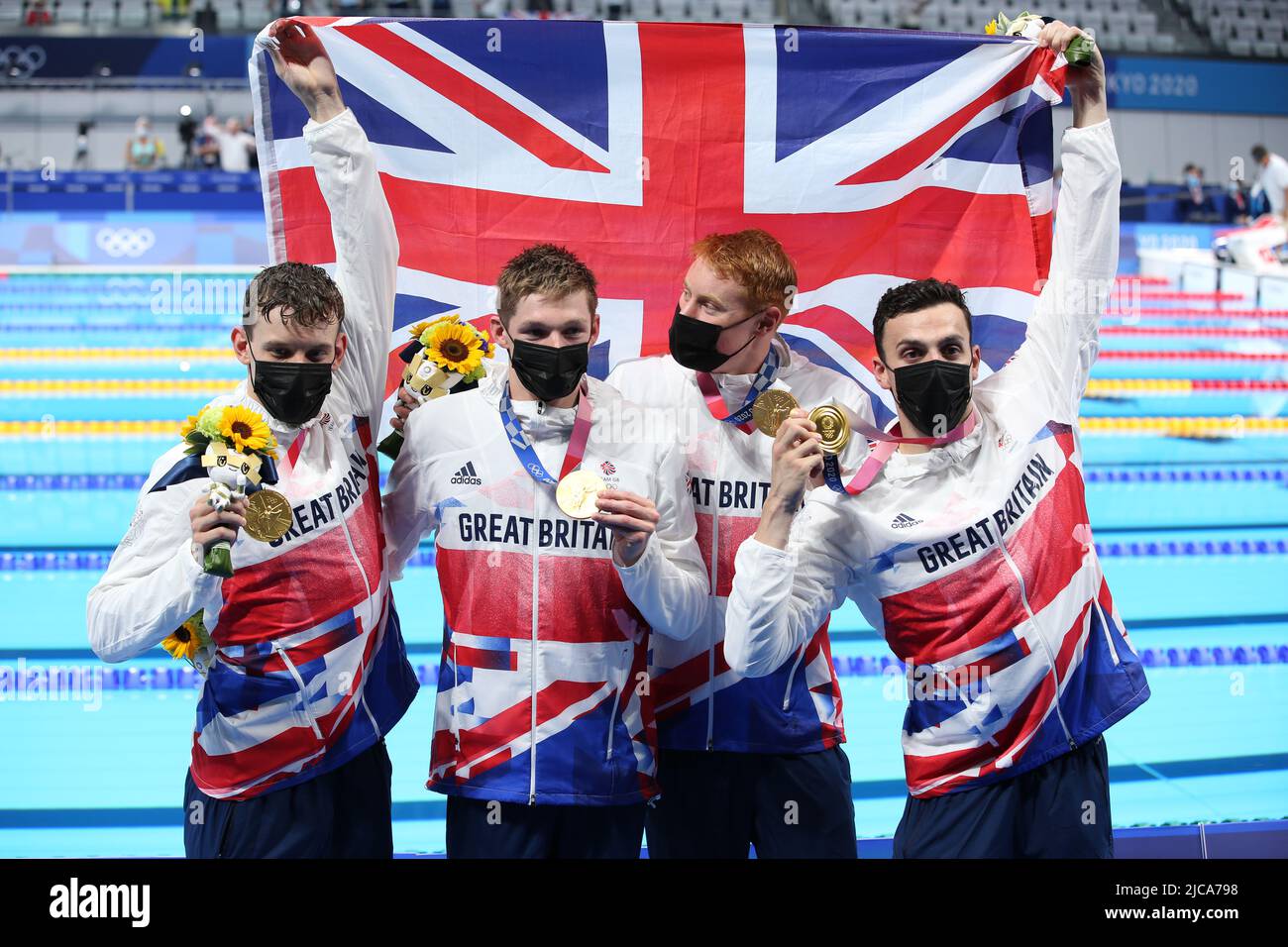 JULY 28th, 2021 - TOKYO, JAPAN: Tom Dean, James Guy, Matthew Richards ...