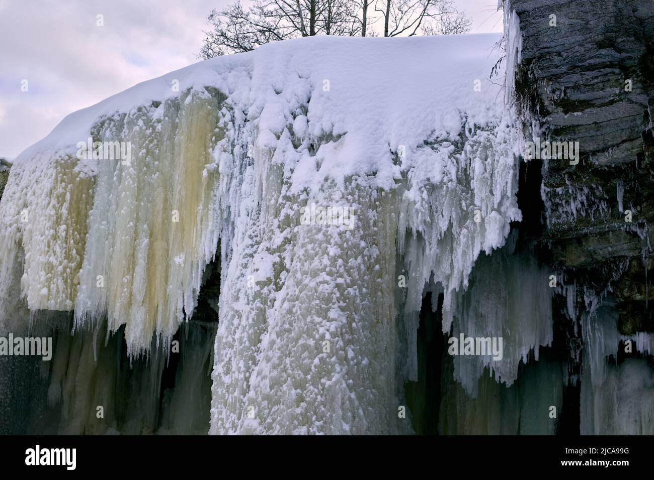 Snow Landscape in Estonia near Russian Border Stock Photo - Alamy