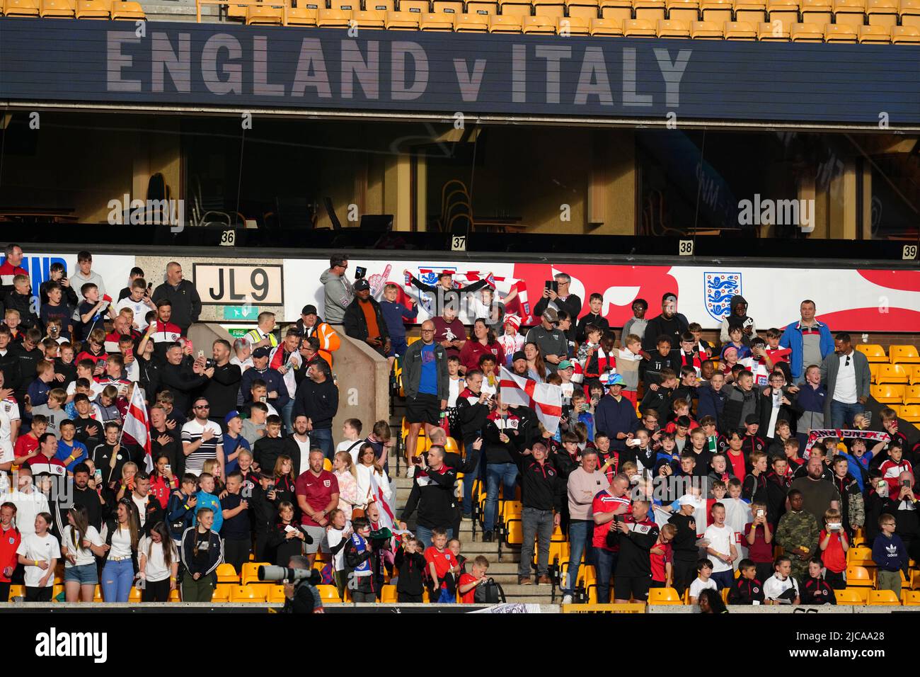 England fans in the stands before the UEFA Nations League match at the ...