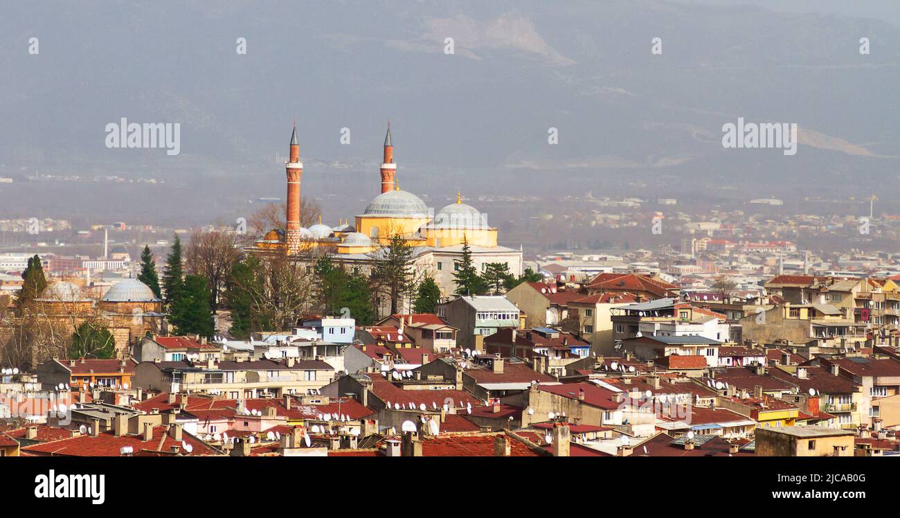 View over the old town Bursa, Turkey Stock Photo - Alamy