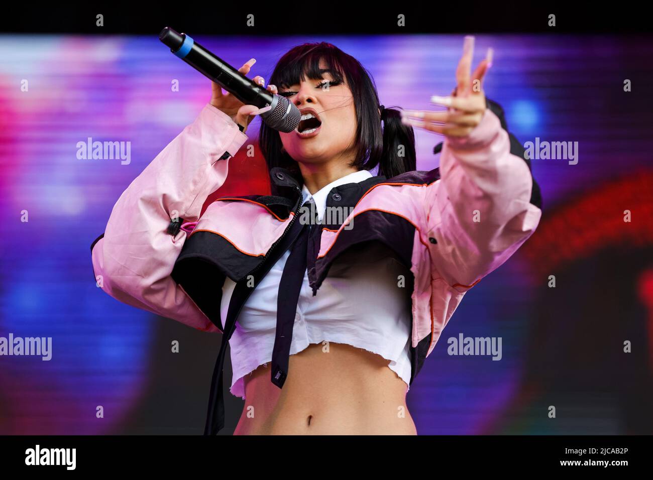 American singer Paloma Mami performs onstage at the Super Bock stage ...