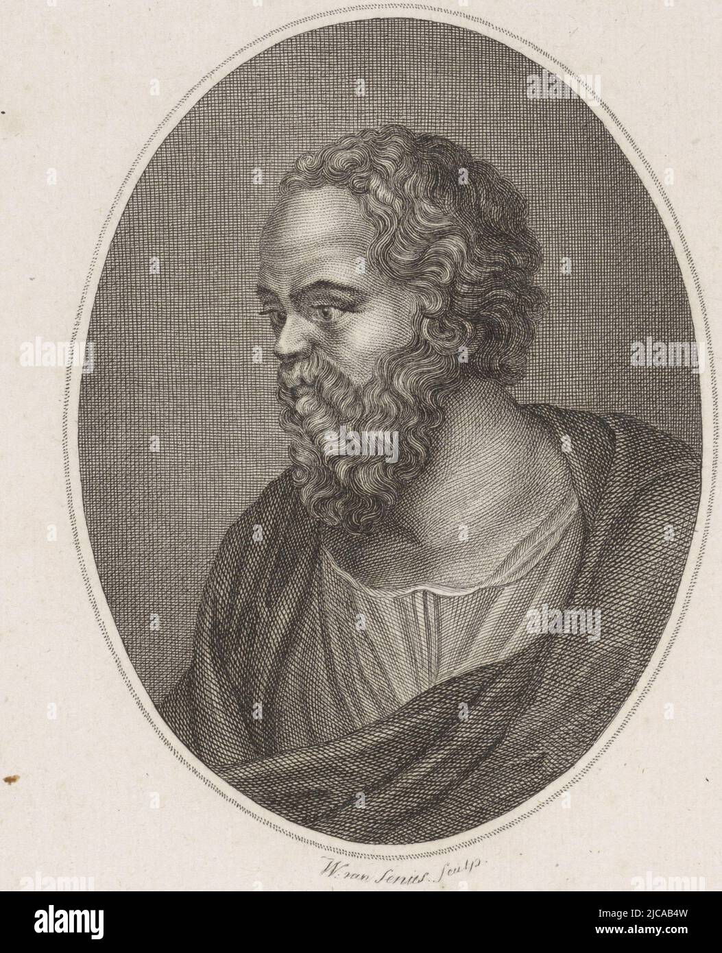 Portrait of the Greek philosopher Socrates, Portrait of Socrates, print ...