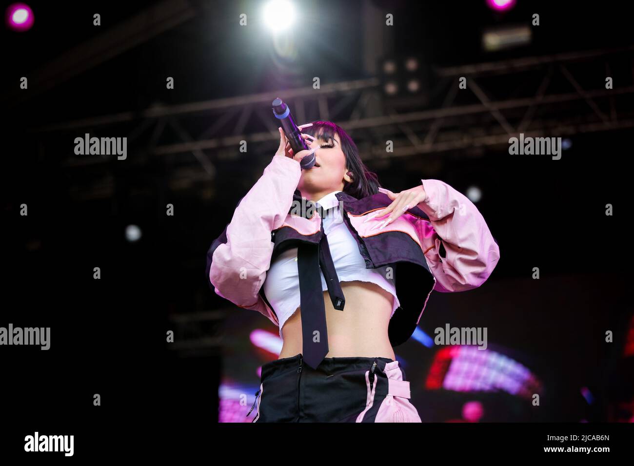 American singer Paloma Mami performs onstage at the Super Bock stage ...