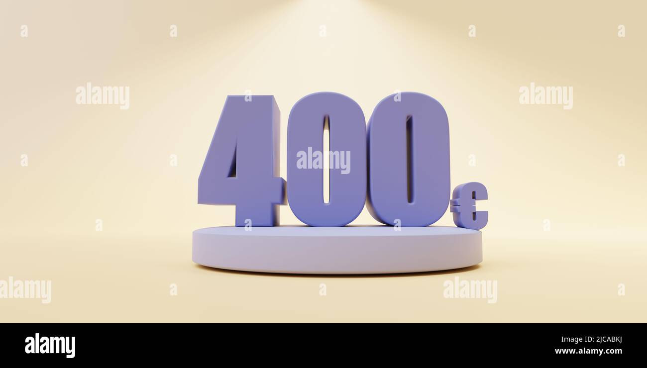 Gift voucher, 400 dollars card template. Discount, marketing promotion ...