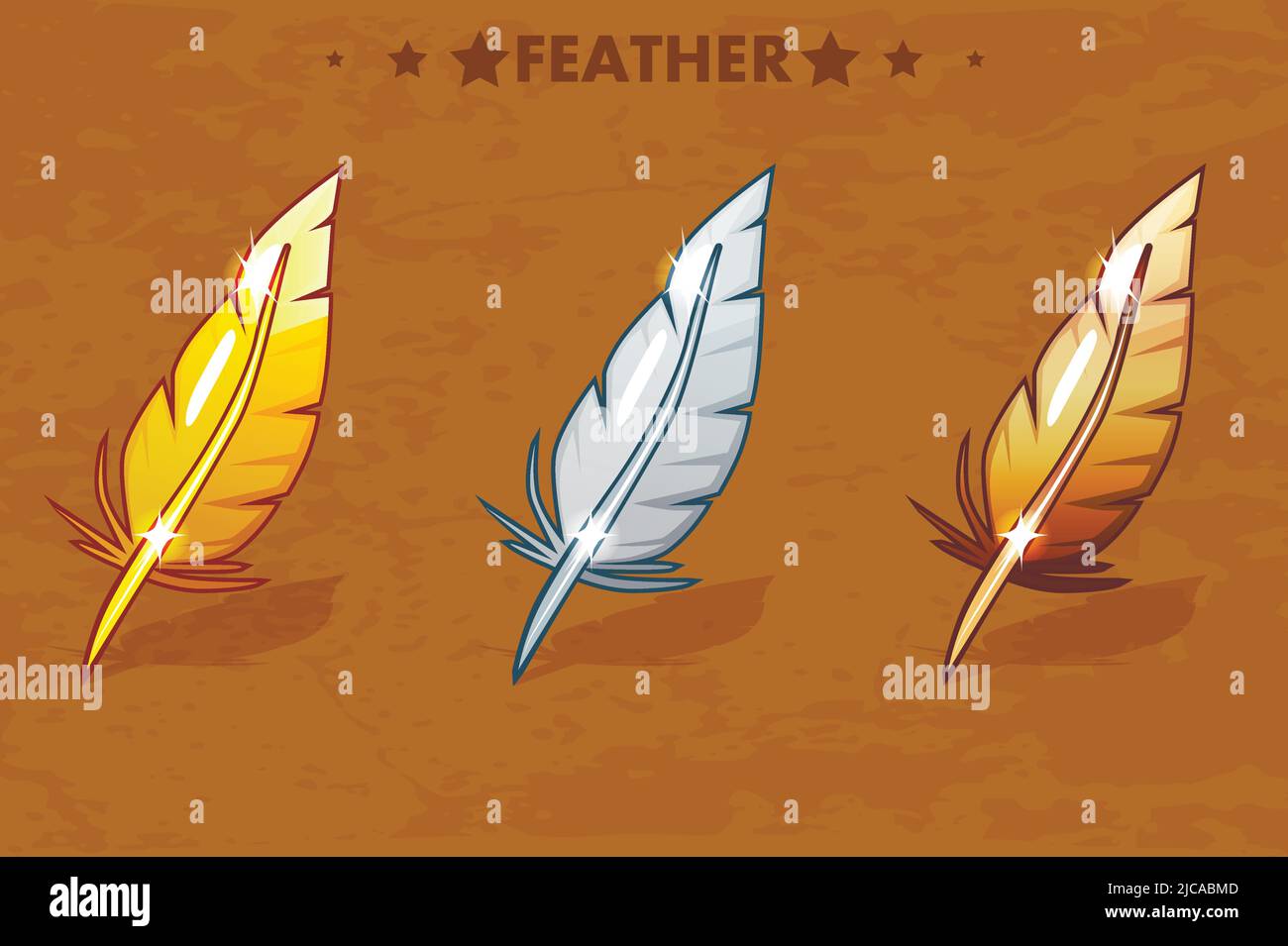 Gold, Silver and bronze Feather Stock Vector Image & Art - Alamy
