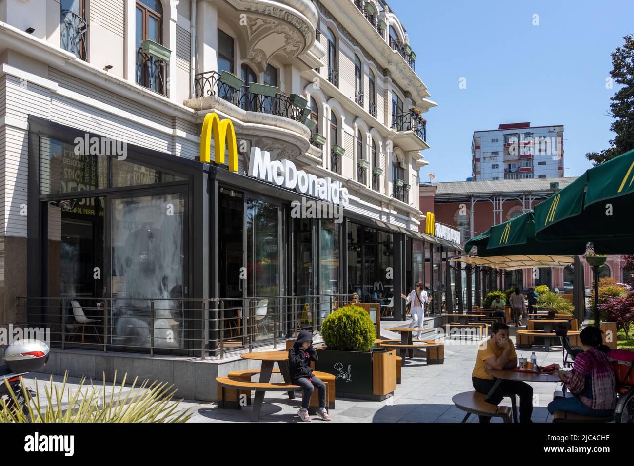 Batumi, Georgia - May 15 2022: Exterior view of Mc Donalds Restaurant ...