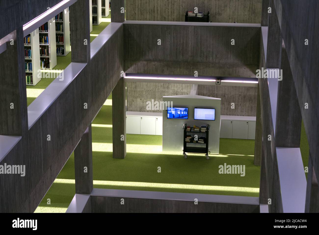 Floors of a library Stock Photo - Alamy