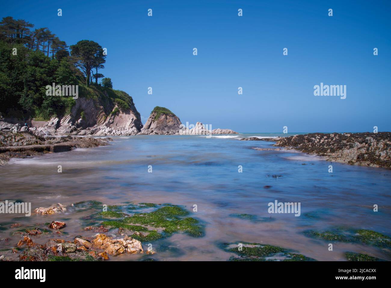 Sandy bay asa the tide comes in [Lee Bay, (near Ilfracombe) North Devon ...