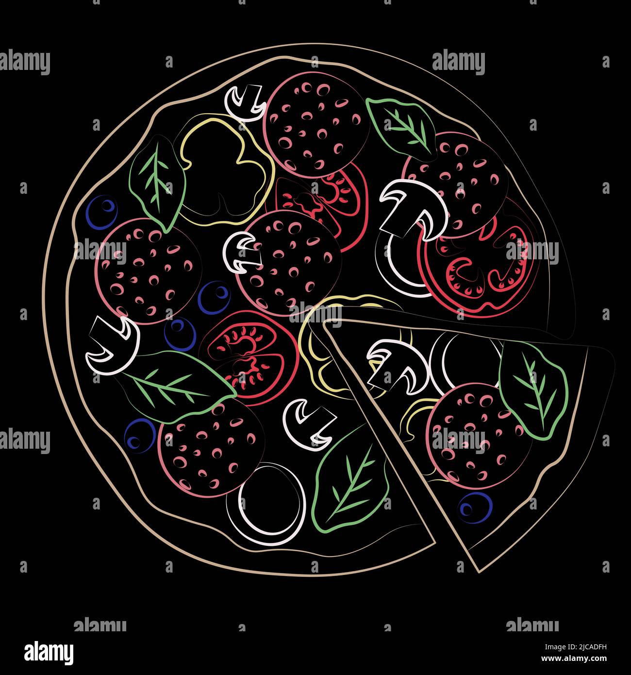 Trendy vector pizza design for pizzeria Stock Vector Image & Art - Alamy