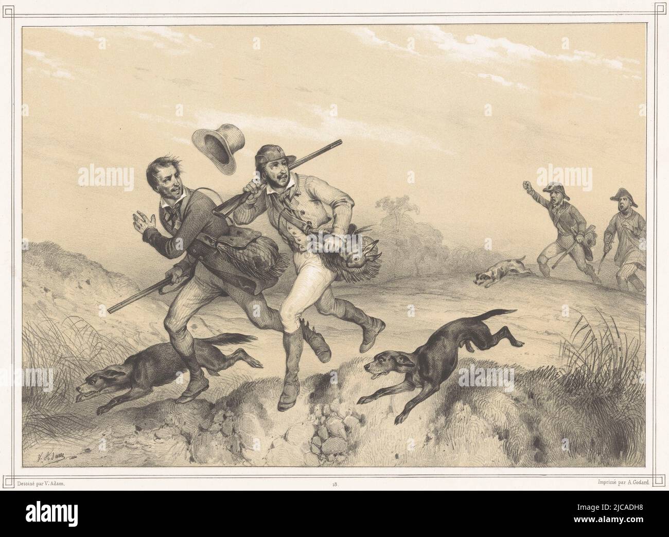 Two hunters chased hi-res stock photography and images - Alamy