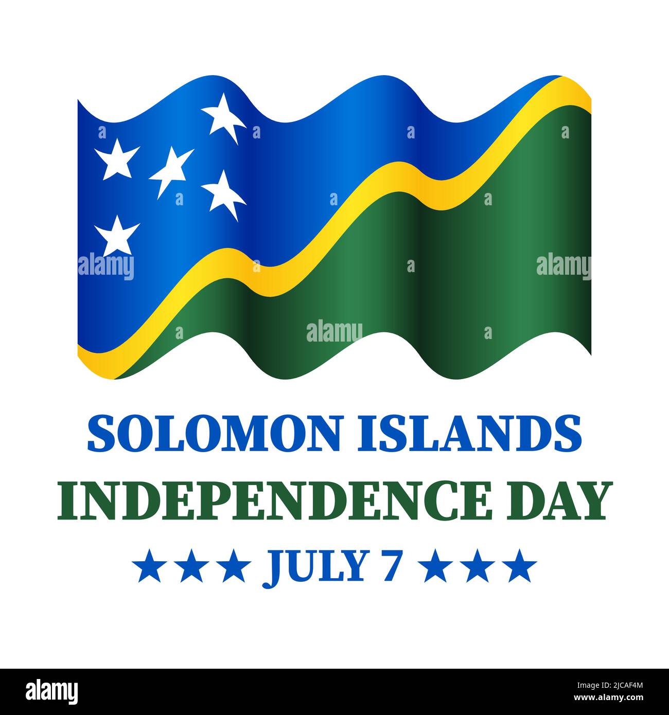 Solomon Islands Independence Day typography poster. National holiday ...
