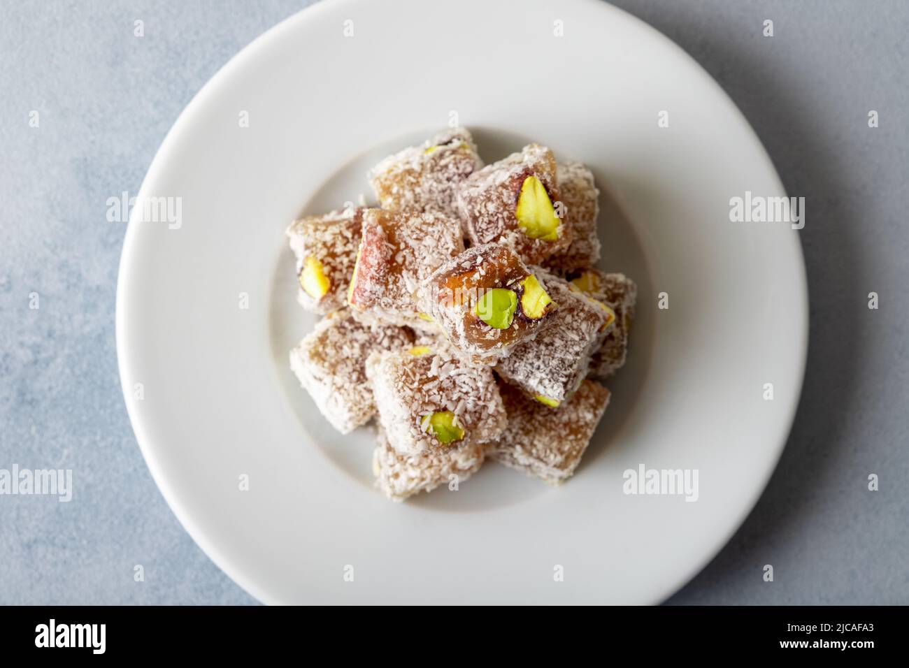 Turkish delight in white hi-res stock photography and images - Alamy