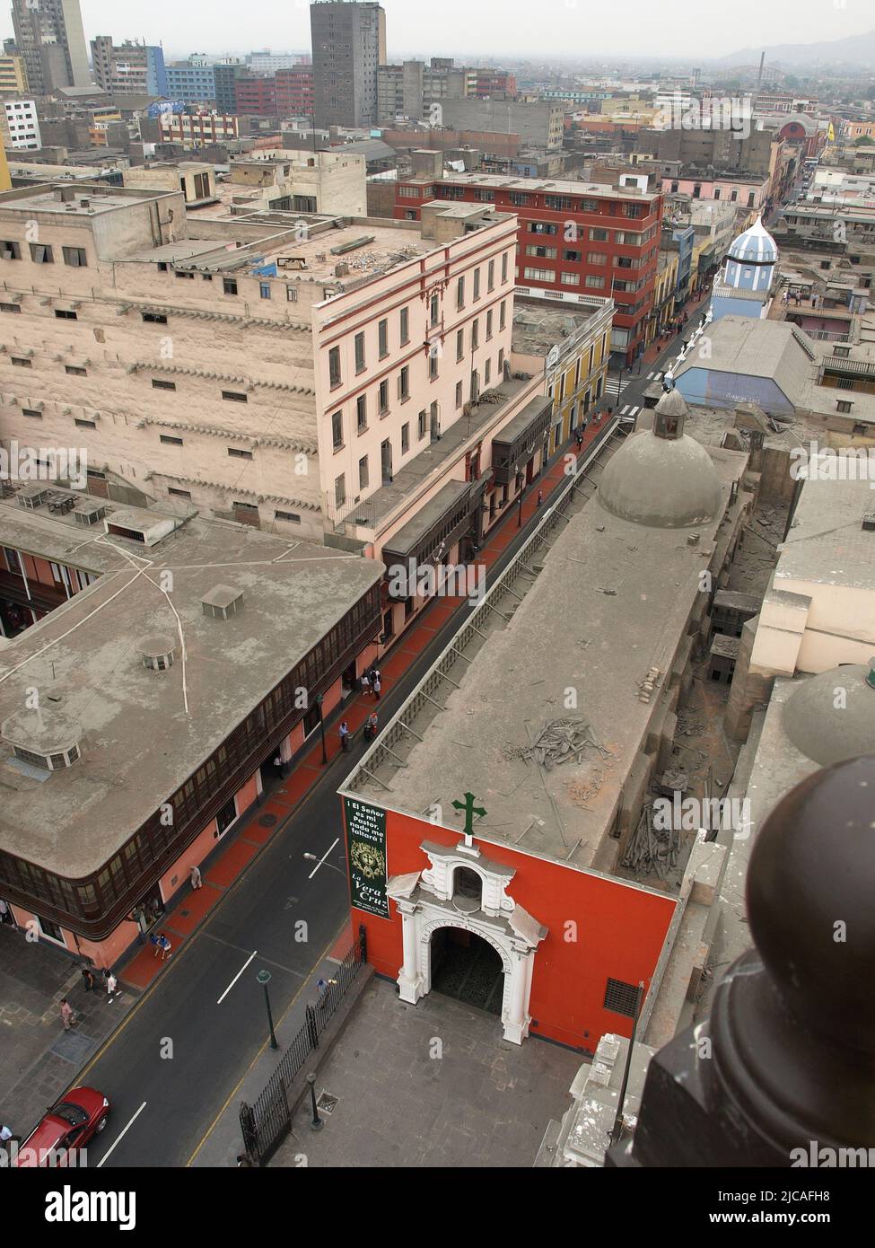 Aerial view of the Lima city downtown streets Stock Photo - Alamy