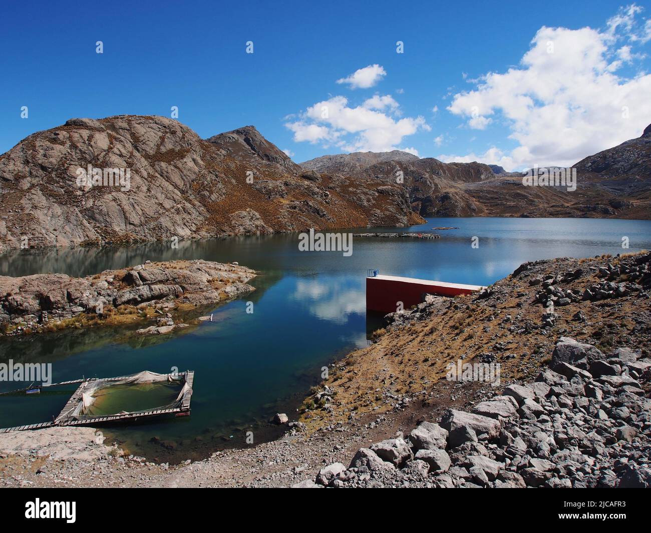 Chuchon Lake dam. The Lima Water and Sewerage Service (SEDAPAL ...