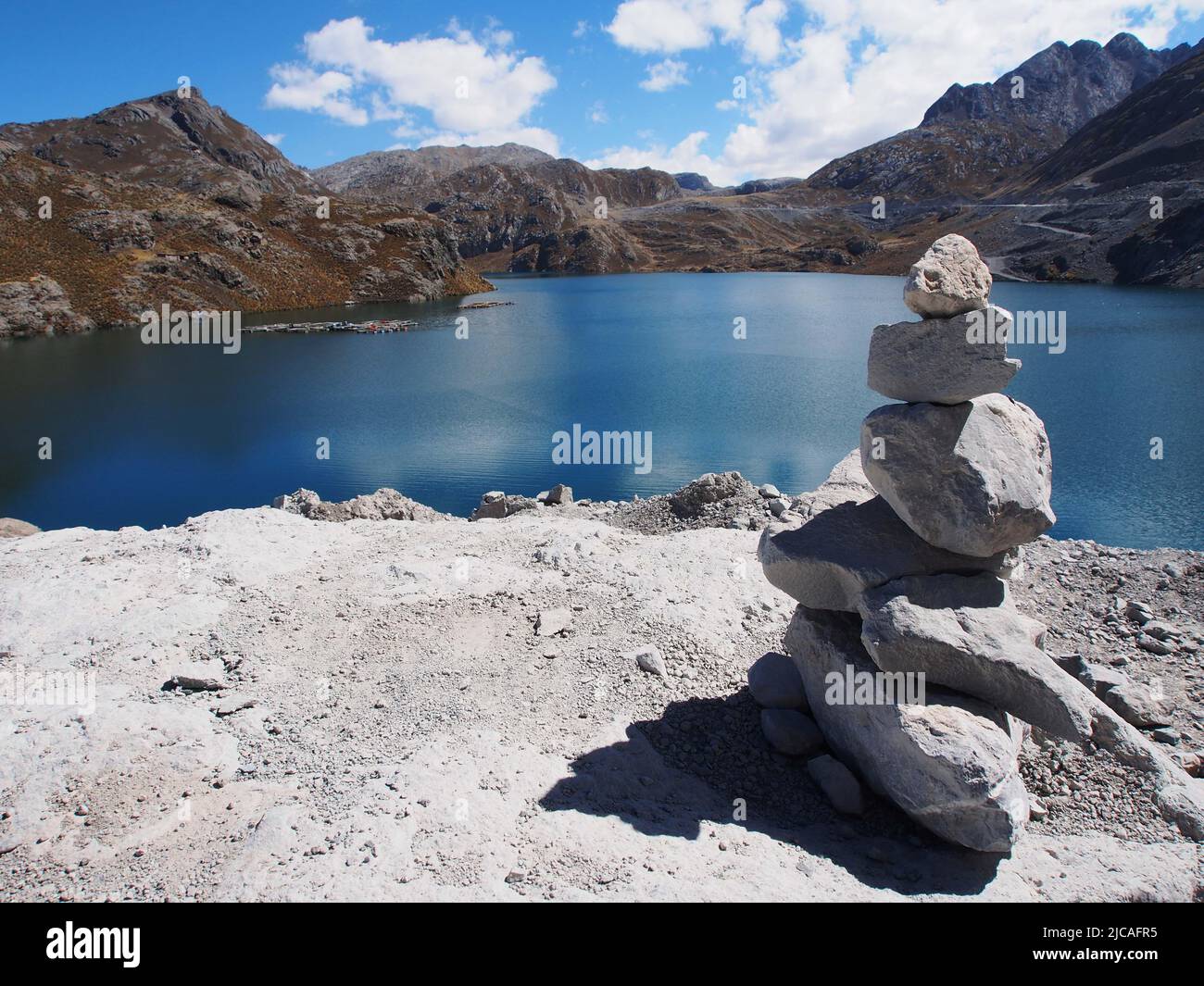 Chuchon Lake dam. The Lima Water and Sewerage Service (SEDAPAL ...