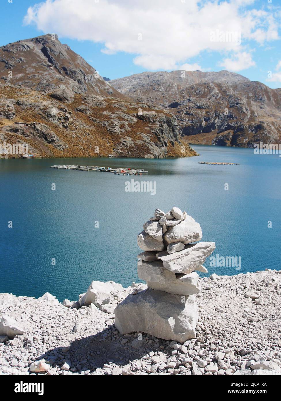 Chuchon Lake dam. The Lima Water and Sewerage Service (SEDAPAL ...