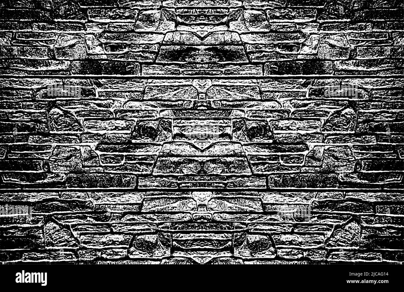 Distressed overlay texture of old brick wall, grunge background ...