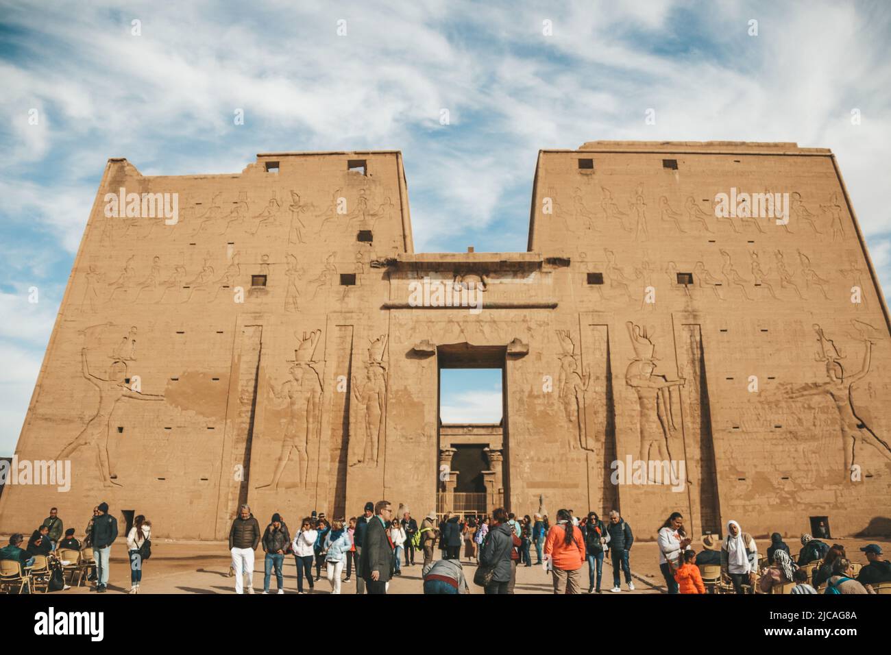 The ruins of the ancient temple of Horus in Edfu, Egypt Stock Photo - Alamy